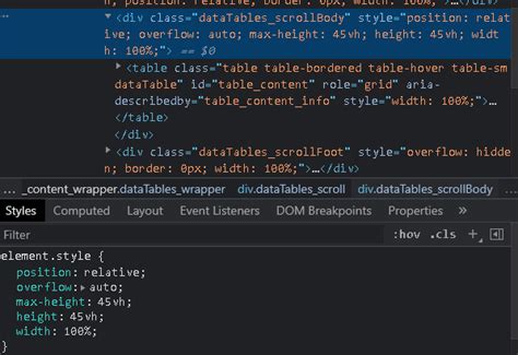 How To Modify Overflow In Datatablesscrollbody — Datatables Forums