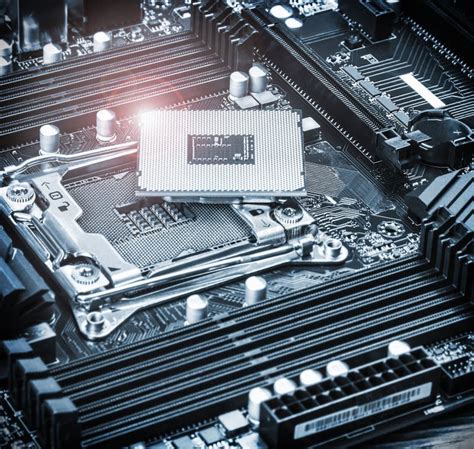 Cpu Socket On Motherboard Stock Image Image Of Component 26956255