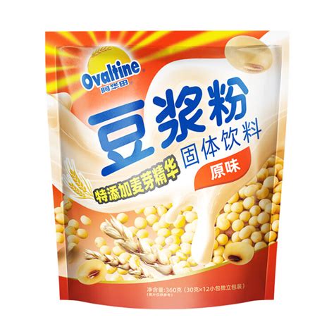 阿华田（ovaltine）原味豆浆随身装360g（30g12包）早餐非转基因大豆谷物冷热冲饮 商品详情 光明菜管家