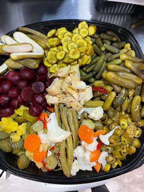 Pickle Trays Crisp And Flavorful Assortment Olivers Butcher And Catering