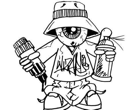 Free Printable Street Art Graffiti Coloring Pages