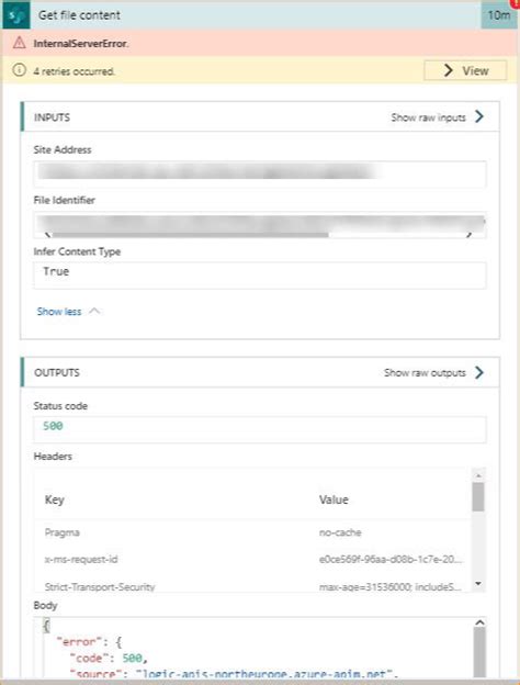 Azure Logic Apps Get File Content Sharepoint Connector Timed Out For Files Over 20mb Stack