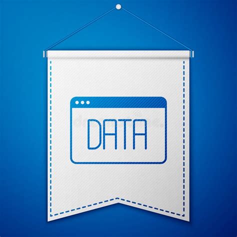 Blue Data Analysis Icon Isolated On Blue Background Business Data