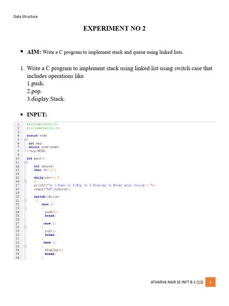 Experiment No 2 Pdf
