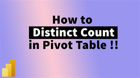 How To Do Count Distinct In Excel Pivot Table Templates Sample Printables