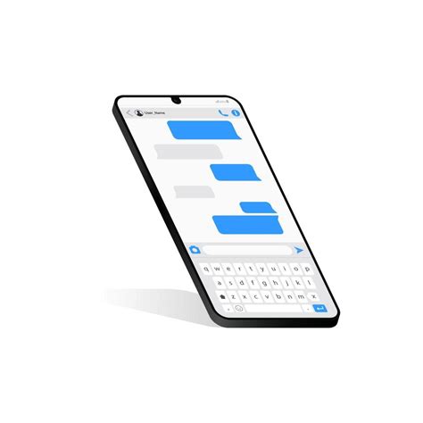 Realistic Vector Smartphone Text Message Vector Illustration Social Media Chat Writing Message