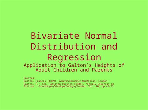 ppt bivariate normal distribution and regression dokumen tips