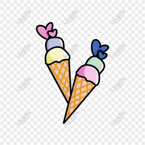 발렌타인 데이 아이스크림 Png 일러스트 무료 다운로드 Lovepik