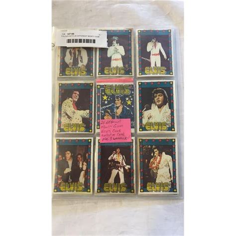 Folder With 24 Different Monty Gum Elvis Club Cards Plus Wrappers