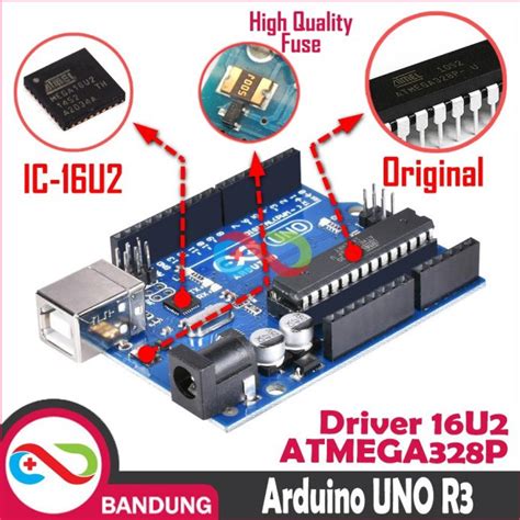 Jual Top Produk UNO R3 ATMEGA328P DIP ATMEGA 16U2 COMPATIBLE TANPA KABEL ARDUINO VDM Shopee