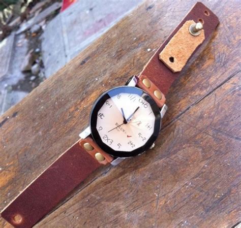 Digital Algorithm Dial Leather Watch On Luulla