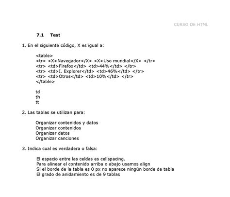 Curso de HTML página