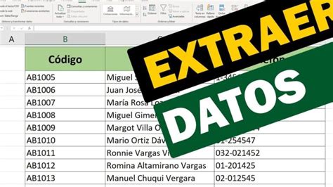¿cómo Extraer Datos De Una Celda De Excel