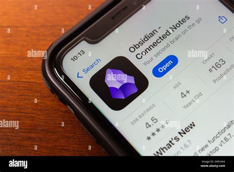 obsidian app seen in an iphone obsidian is a customizable note taking