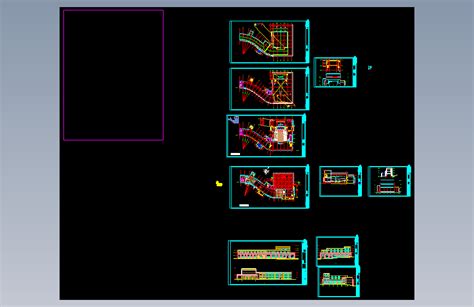 508 某市3层钢筋混凝土框架结构电影院主要建筑施工图 Autocad 2004 模型图纸下载 懒石网