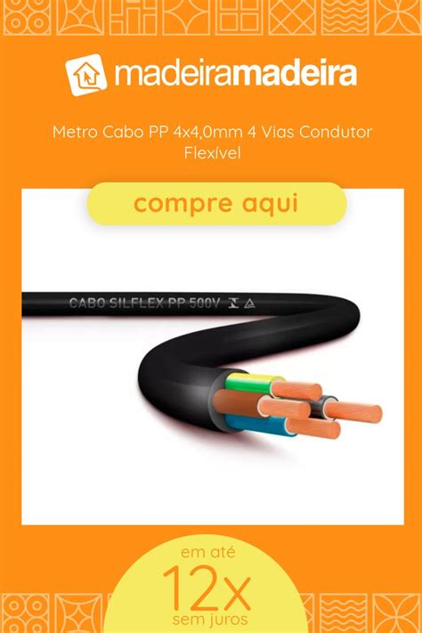 Metro Cabo PP 4x4 0mm 4 Vias Condutor Flexível MadeiraMadeira