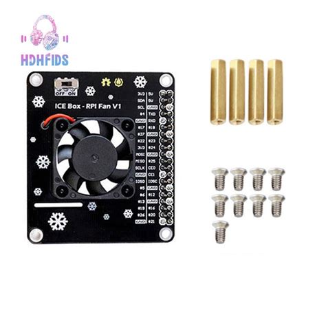 For Raspberry Pi Gpio Cooling Fan Expansion Board With Led Compatible For Raspberry Pi 4b 3b 3b