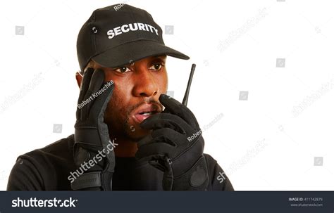 Man Security Guard Giving Alarm His Stock Photo Shutterstock