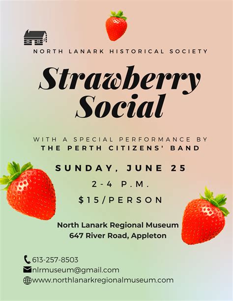 Strawberry Social North Lanark Regional Museum