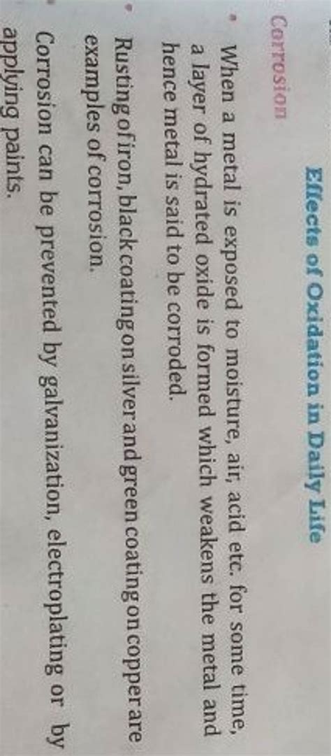 Effects Of Oxidation In Daily Life Filo