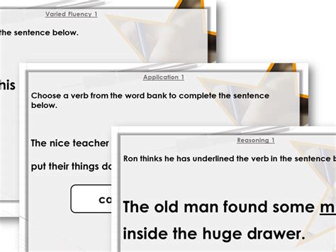 Year 1 Gps Recognising Verbs In Sentences Lesson Autumn Block 3 By Classroom Secrets