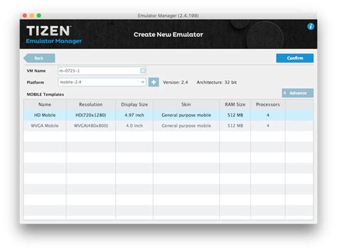 Unity Manual Tizen Emulator