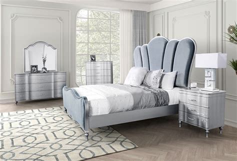 Melodi Parc Bedroom Set Gray Fine Home Furniture