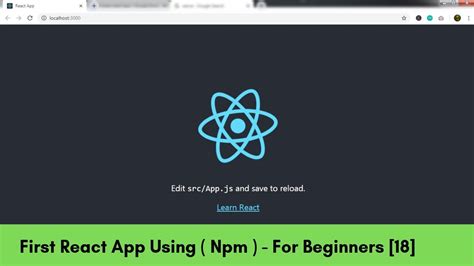 Create First React App Using Node Package Manager Npm React For