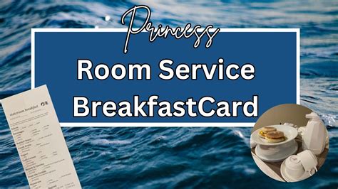 Princess Room Service Breakfast Card 2025 · Prof Cruise Ship Tour