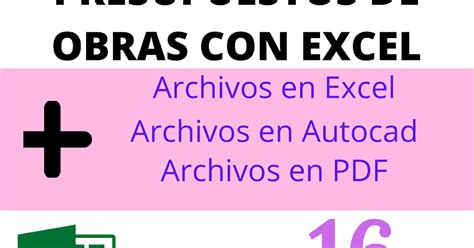 Elaboración Presupuesto De Obra En Excel Plantillas Autocad M M Shop