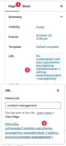 Content Management Cutheme Docs