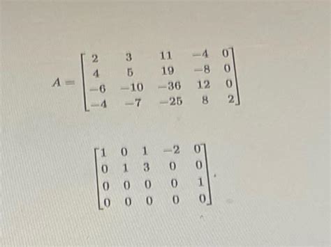 solved problem 8 8 points the matrix has rref a find a