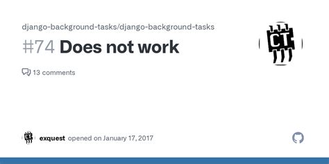 Does Not Work · Issue 74 · Django Background Tasksdjango Background