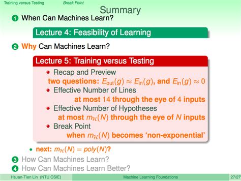 林軒田教授機器學習基石 Machine Learning Foundations 第 5 講學習筆記