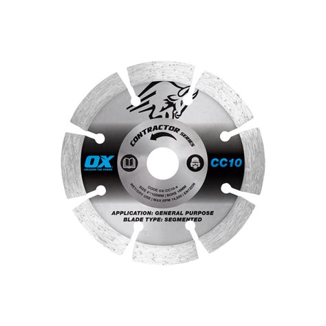 Ox Contractor Turbo Diamond Blade Ox Tools Blade Grey Brick