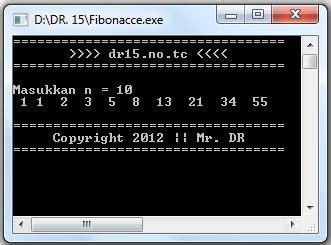 DR Official Membuat Deret Fibonacci Dengan C