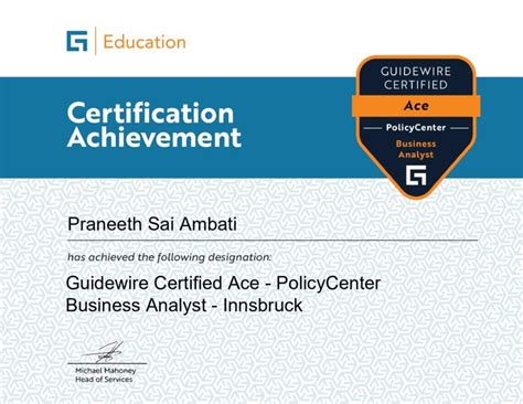 Praneeth Sai Ambati On Linkedin Guidewire Guidewirecertified Guidewireba Policycenter Ace