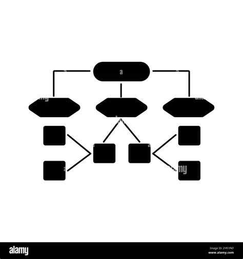 black flowchart template for data organization and management stock vector image and art alamy