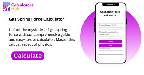 Gas Spring Force Calculator Online