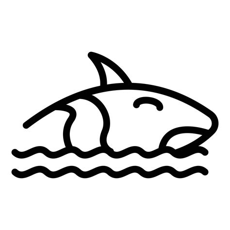 Giant Killer Whale Icon Outline Style 15899465 Vector Art At Vecteezy