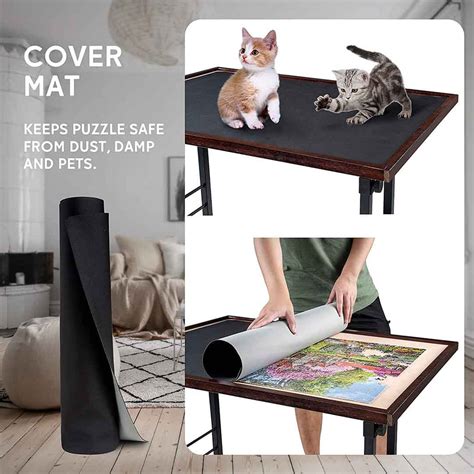 Jigsaw Puzzle Table With Cover For Up To 1500 Pieces Enclosed With 4
