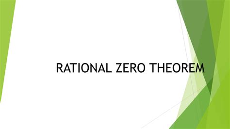 SOLUTION Rational Zero Theorem Studypool