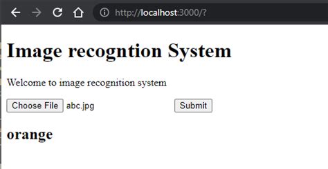 image recognition web app using express js