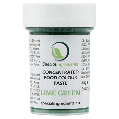 Lime Green Concentrated Food Colour Paste Special Ingredients Europe