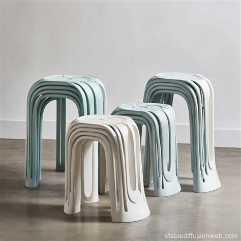 Stackable Stool From Recycled Plastics Stable Diffusion Online