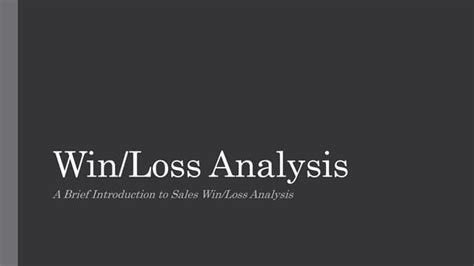 Winloss Analysis Pptx