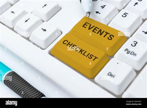 Conceptual Display Events Checklist Word Written On Invaluable Tool For Successfully Managing