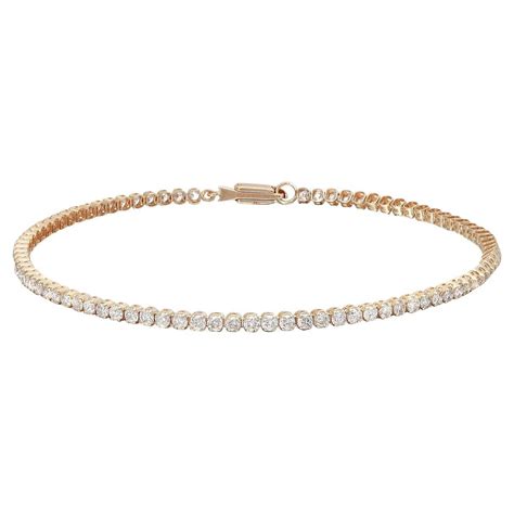 594 Carat Diamond Tennis Bracelet In 14k Yellow Gold For Sale At 1stdibs