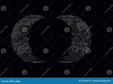 Ascii Text Logo Design Vector Illustration Square Geometric Monogram