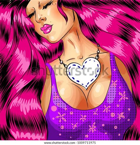 Vector Illustration Sexy Pin Girl Long Stock Vector Royalty Free 1009711975